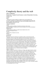 Complexity Theory and the Web | London Met Repository